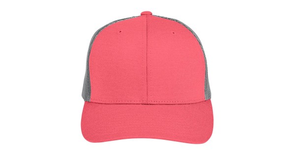 Custom Team 365 Heather Trucker Cap TT802 | Personalized Mesh Back Hats
